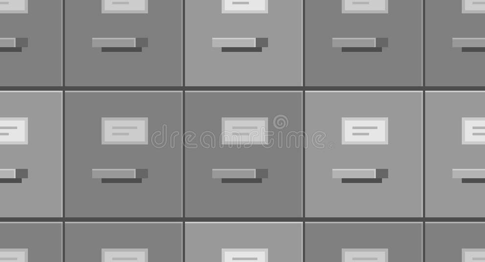 Seamless Pattern with Filing Cabinets Stock Vector - Illustration of ...