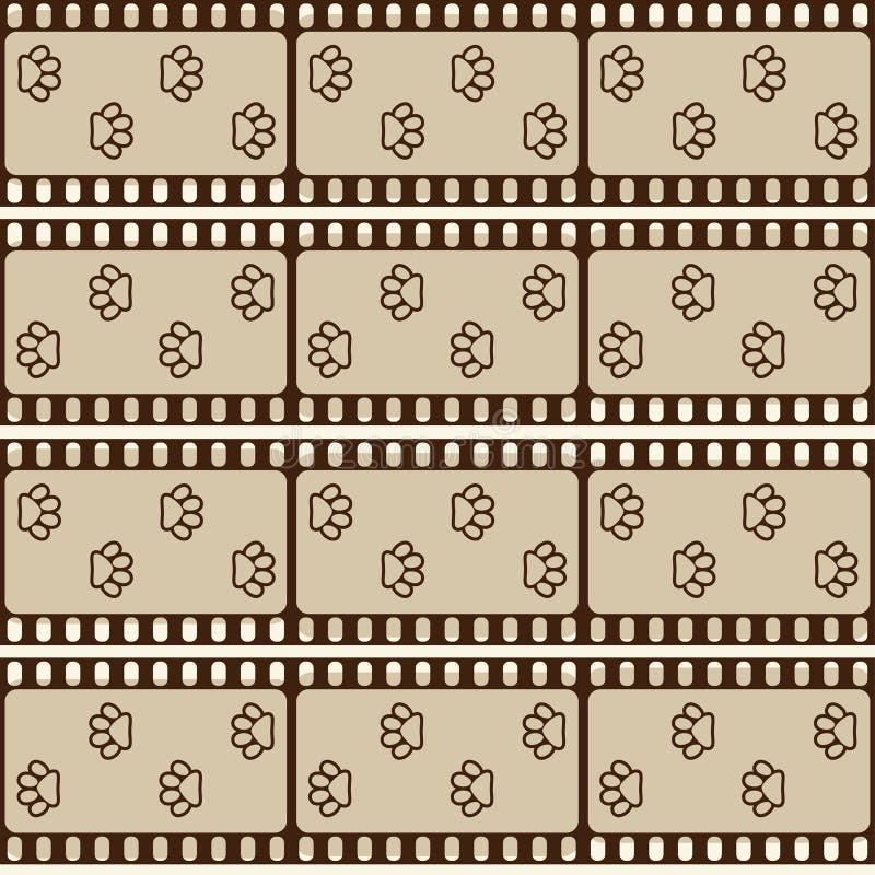 Film Strips Seamless Pattern, Retro Background, Vector Stock Vector ...