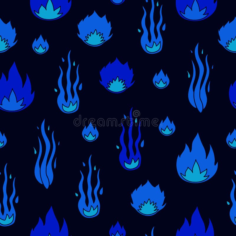 Hot Blue Flames Seamless Pattern Stock Illustrations – 82 Hot Blue ...