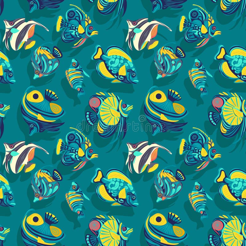 Aquarium Seamless Pattern Background Stock Illustrations – 24,972 Aquarium Seamless Pattern ...