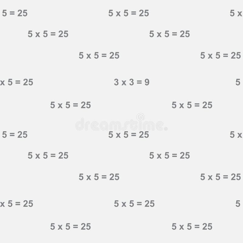 Seamless Pattern with Five Times Five Stock Vector - Illustration of ...