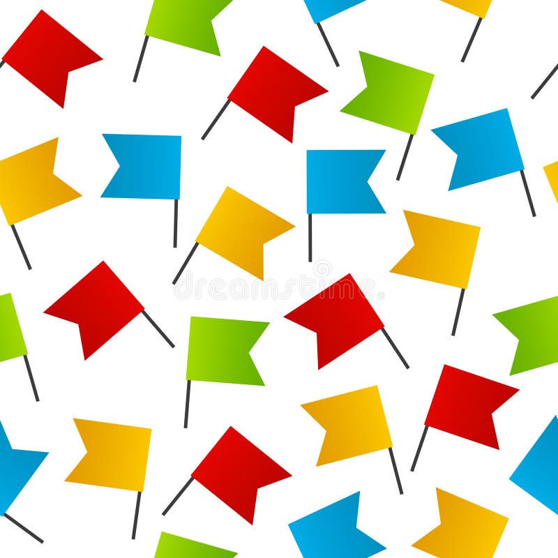 Seamless Pattern with Flags Stock Vector - Illustration of decor ...