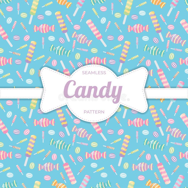 Seamless Pattern Flat Candy Sweet Stock Vector - Illustration of round ...