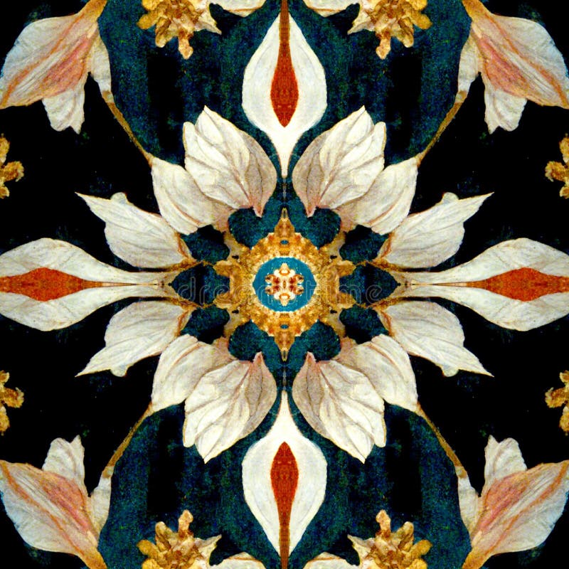 Seamless Pattern of Floral Chintz for Background Stock Illustration ...