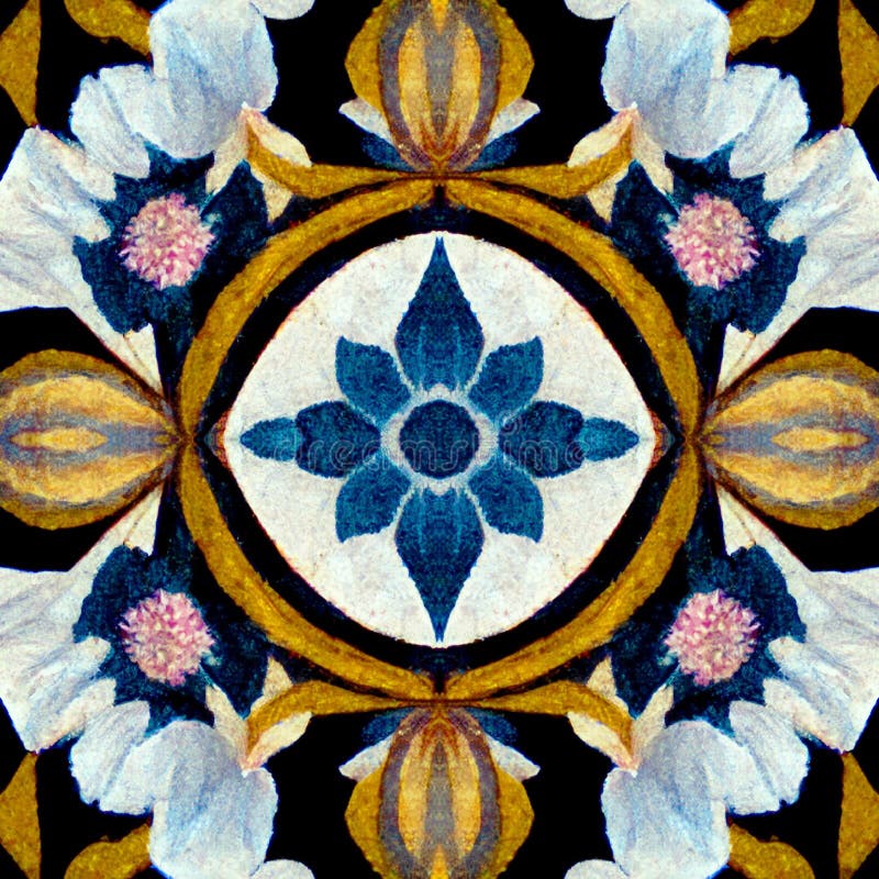 Seamless Pattern of Floral Chintz for Background Stock Illustration ...