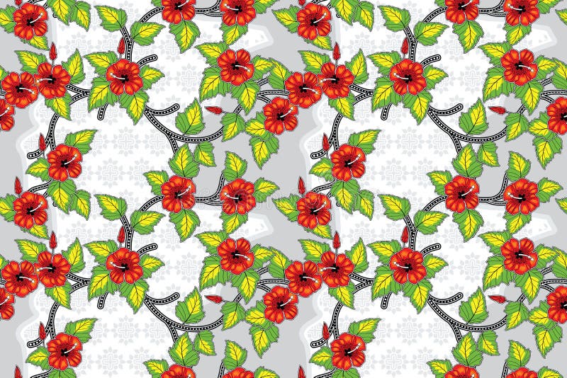 Seamless Pattern with Floral Illustration Vector Stock Vector ...