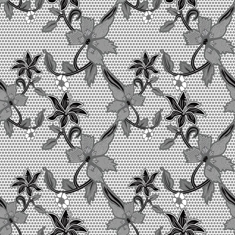 Seamless Pattern with Floral Illustration Vector with Classical Motif ...