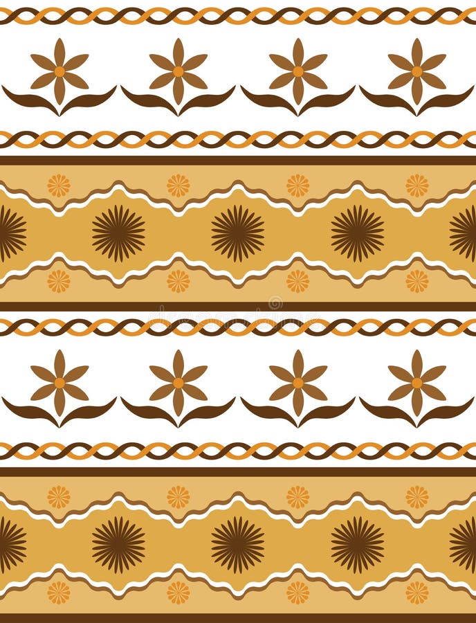 Seamless Pattern with Floral Motif. Vector Illustration Eps10. Stock ...