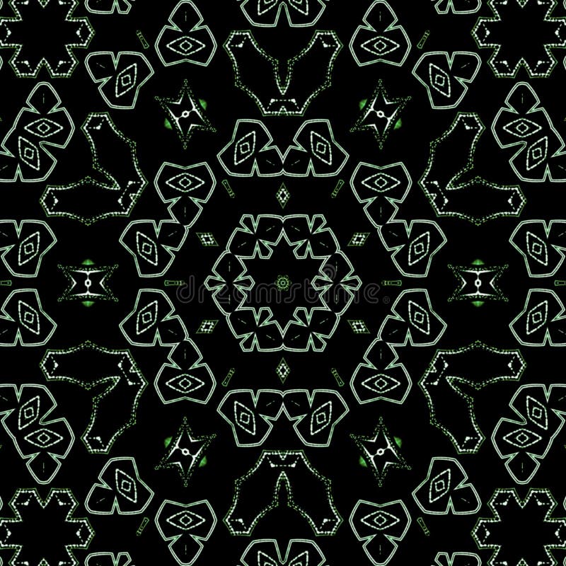 Seamless Pattern of Floral and Stars Decorating Wallpaper, Stock ...