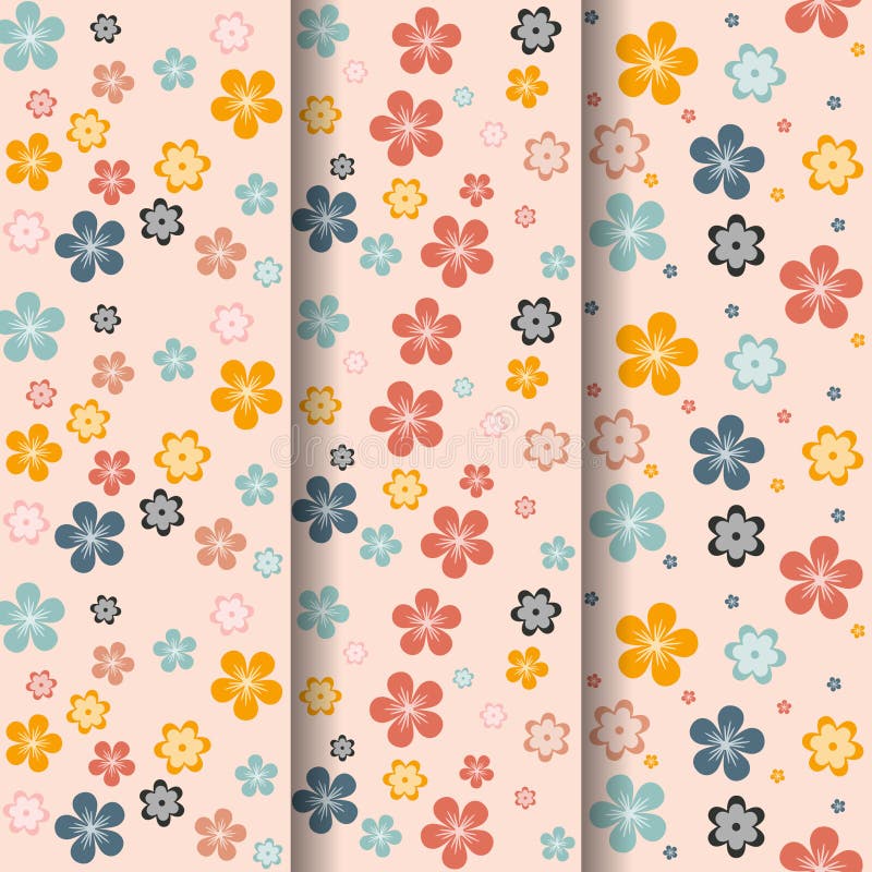 Seamless Pattern Floral Vector for Background and Textures Stock Vector ...