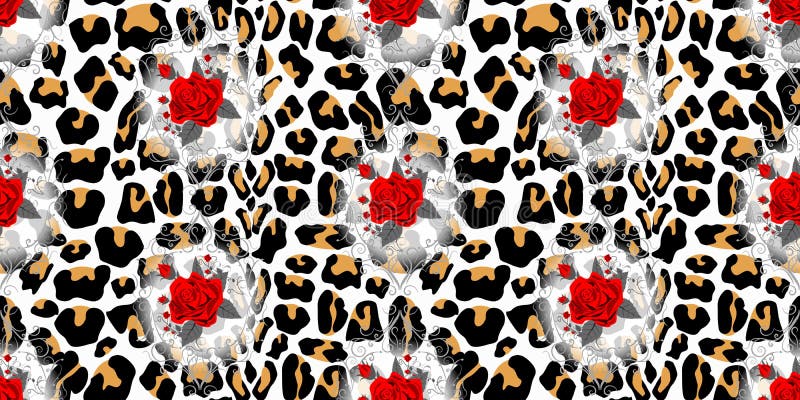 Roses Leopard Background Stock Illustrations – 288 Roses Leopard ...
