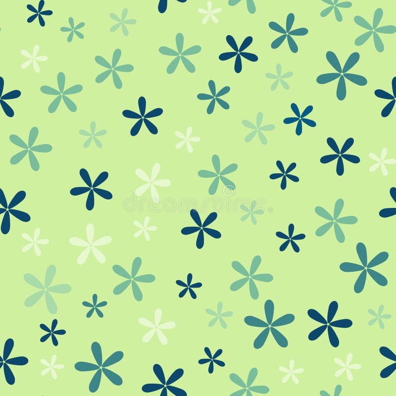 Seamless Pattern with Small Blue Flowers. Vector I Stock Vector ...