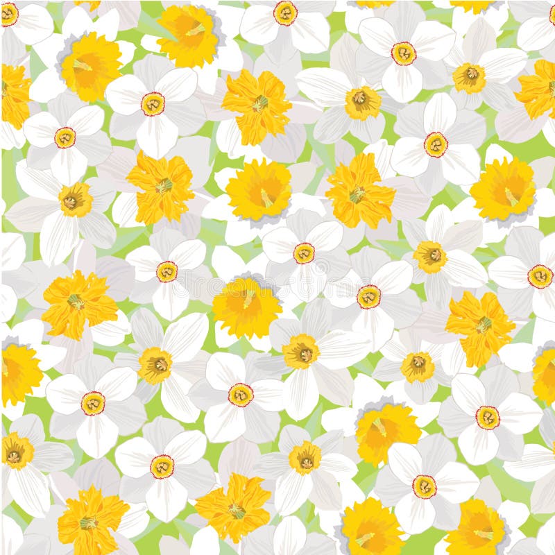 Ditsy Floral Pattern with Small Daffodils Stock Vector - Illustration of blossom, natural: 36866326