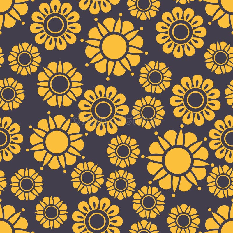 Stylized mod flowers stock vector. Illustration of garden - 63106646