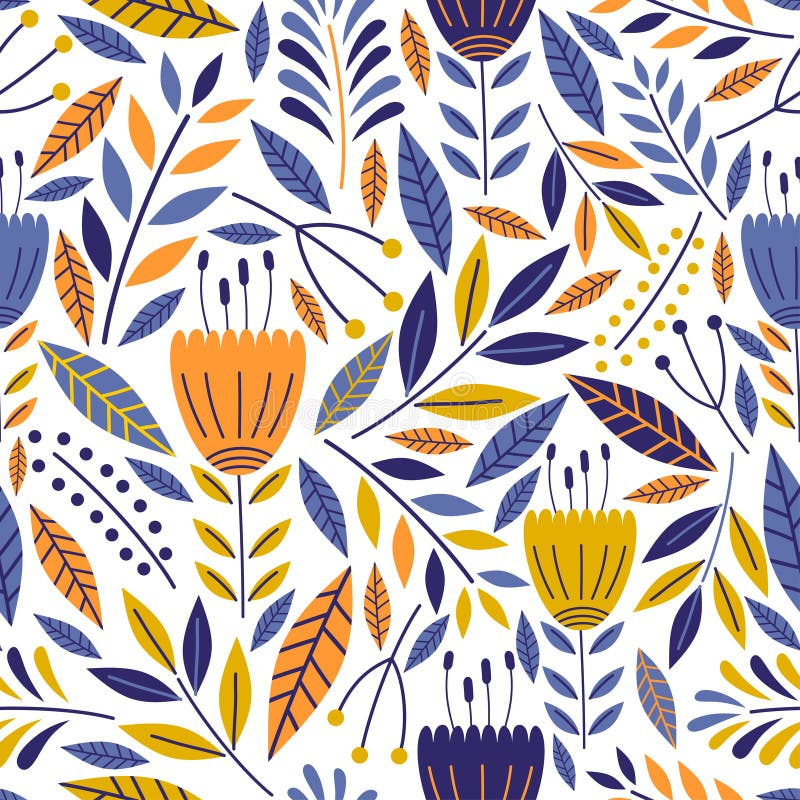 Seamless Pattern with Flowers for Design. Small Colorful Multicolor ...