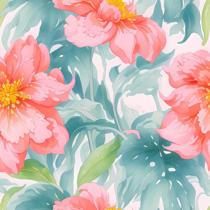 Floral Seamless Repeat Pattern Design Flowers for Textile Design Fabric ...