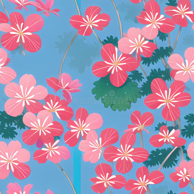 Flowers Repeating Pattern Seamless All Over Print Surface Tile for ...