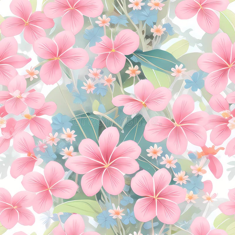 Watercolor Floral Pattern Small Flowers Background Print for Textile ...