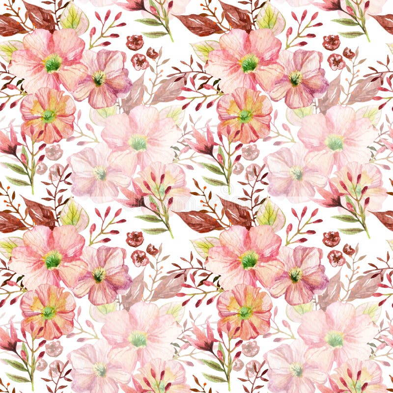 Romantic Seamless Patterns With Wild Roses, Vintage Style. Stock ...