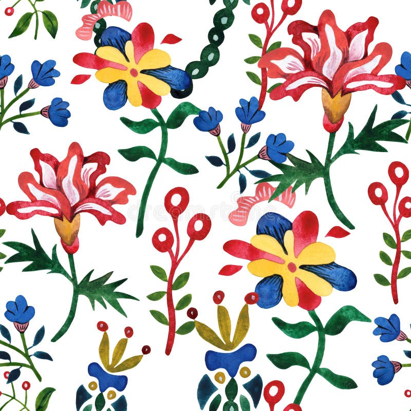 Seamless Pattern of Flowers, Which are Made in the Style of Avant-garde ...