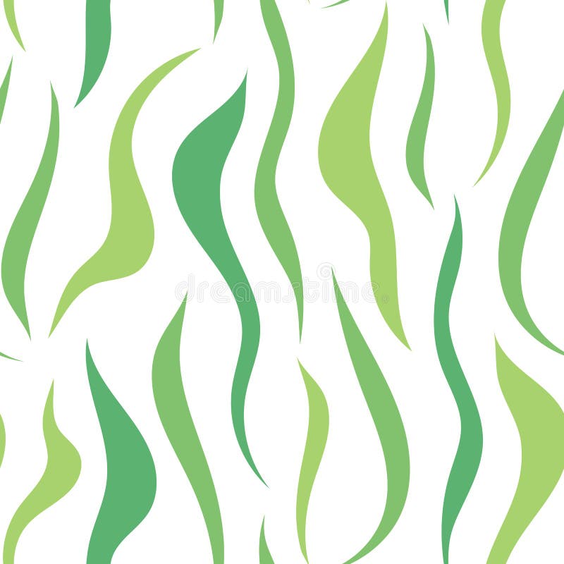 Seamless Pattern with Flowing Green Lines, Spots. Abstract Texture with ...