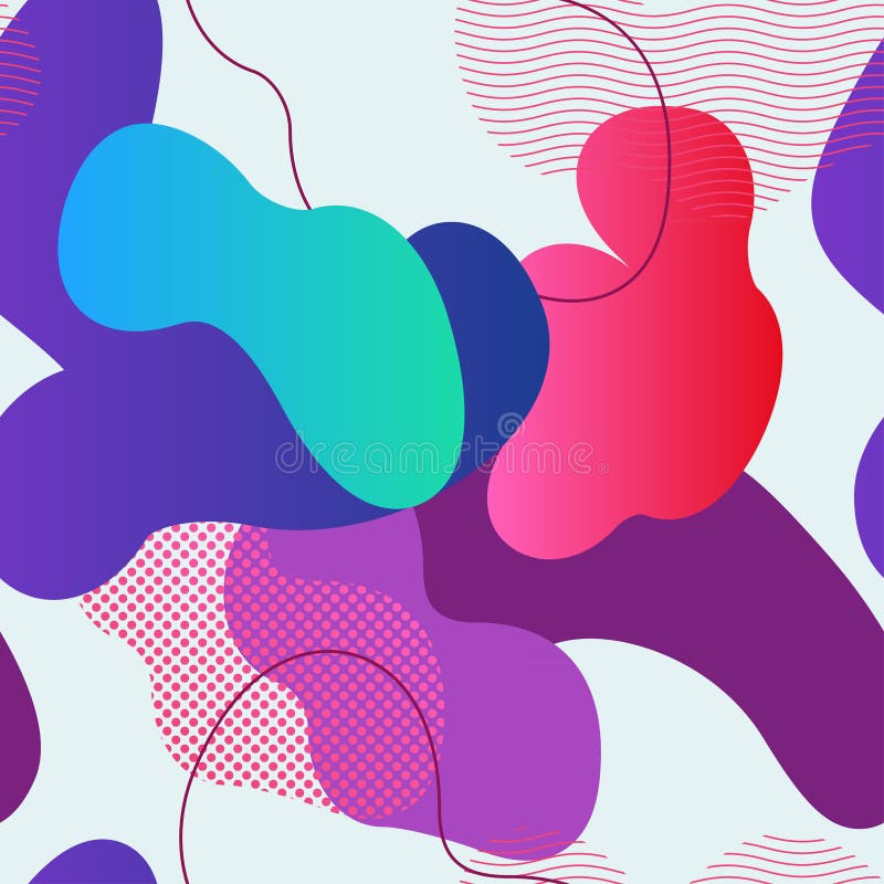 Seamless Pattern with Fluid Gradient Shapes. Stock Vector ...