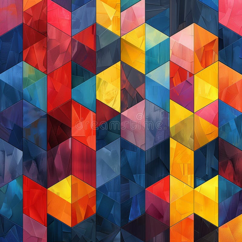 Seamless Pattern with Fluid Organic Shapes and Geometric Tessellation ...