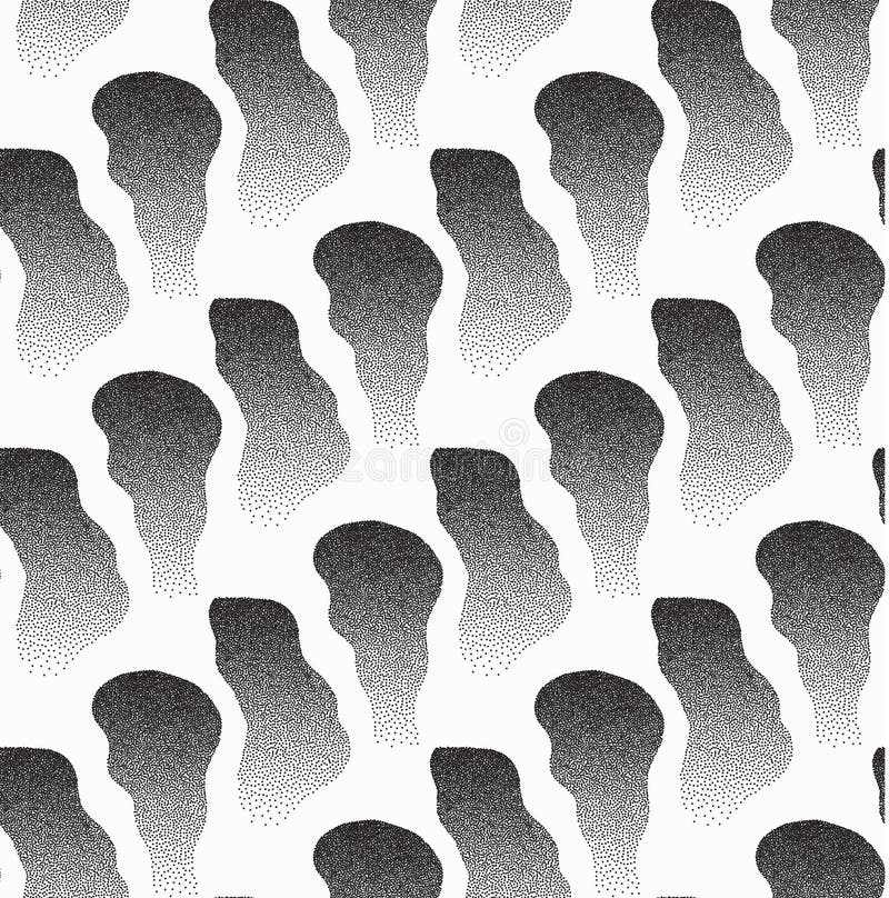 Seamless Pattern with Fluid Shapes. Retro Abstract Liquid Texture ...