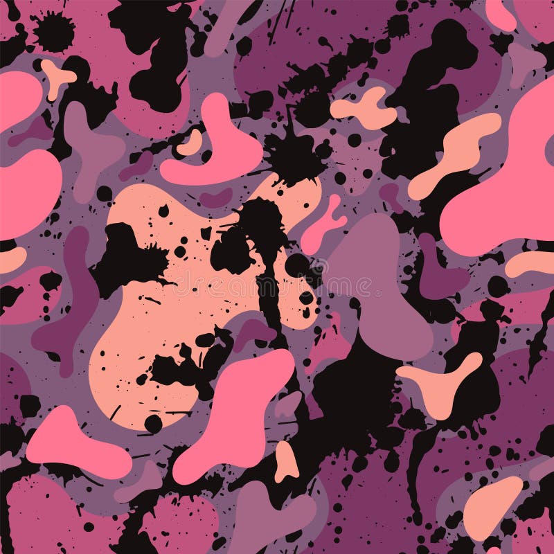 Seamless Pattern with Fluid Spots Stock Illustration - Illustration of ...