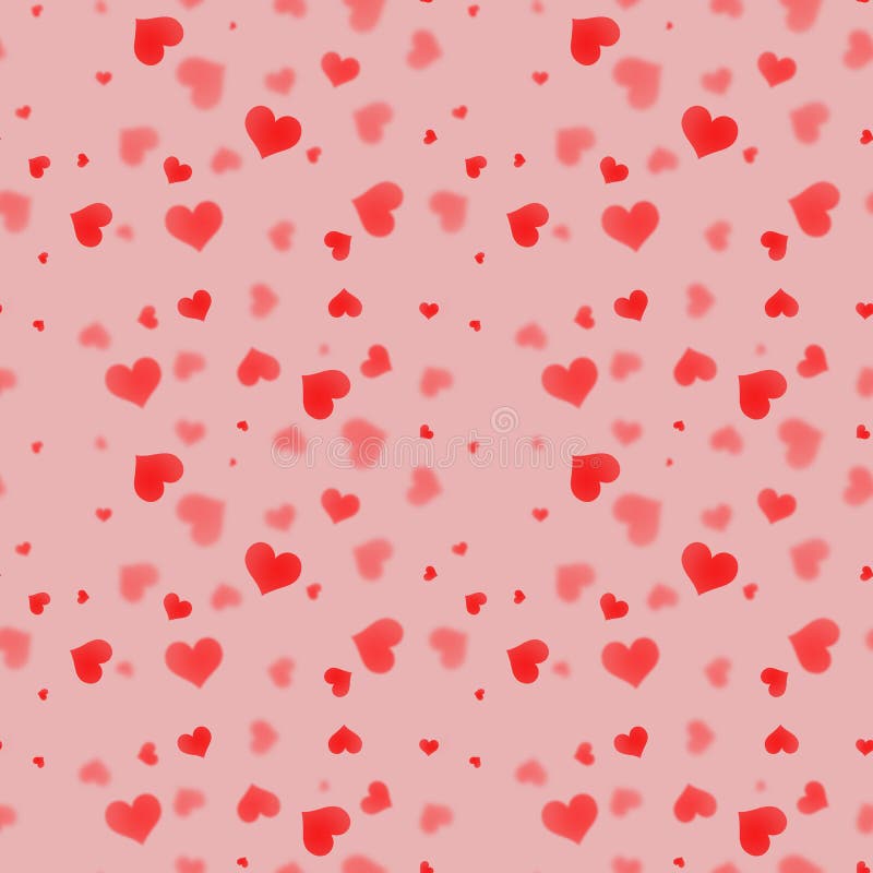A Seamless Pattern of Flying Gentle Hearts for Packaging or Postcard ...
