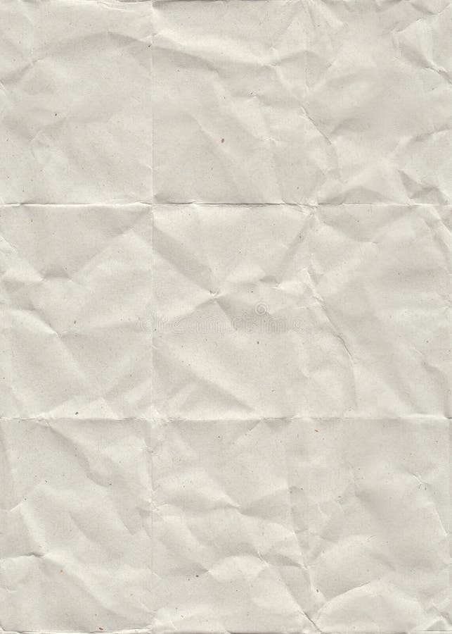 Folded and Crumpled Recycled Paper Stock Photo - Image of texture, page ...