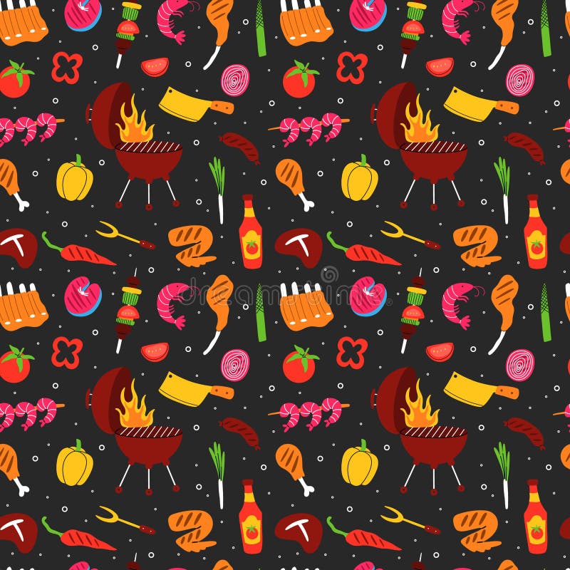 Bbq Pattern Stock Illustrations – 7,382 Bbq Pattern Stock Illustrations ...