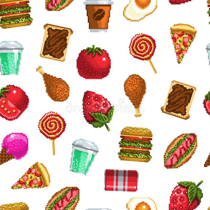 Pixel Art Style Food Stock Illustrations – 2,082 Pixel Art Style Food ...