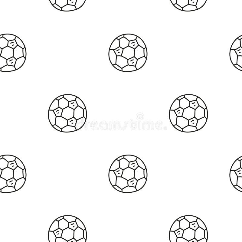 Seamless Pattern with Football Balls. Stock Vector - Illustration of ...