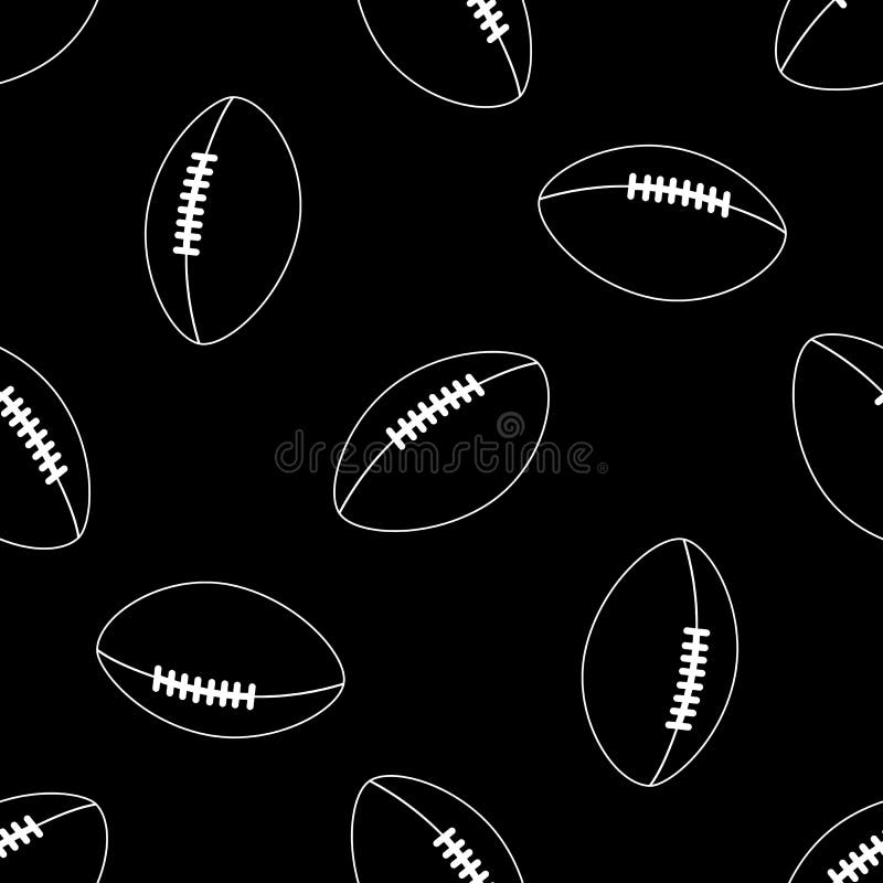 Seamless Pattern with Football or Rugby Ball Stock Illustration ...