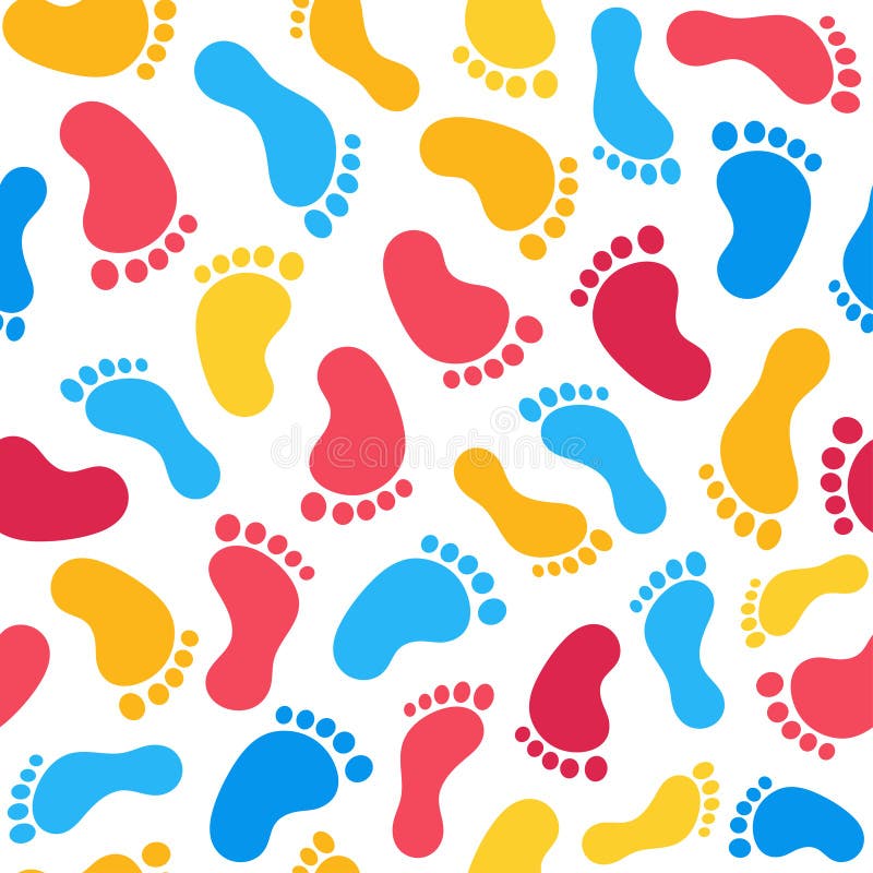 Seamless Pattern with Footprint. Vector Illustration Stock Vector ...