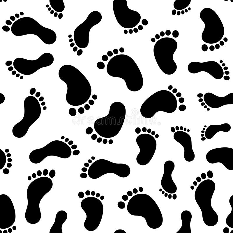 Seamless Pattern with Footprint. Vector Illustration Stock Vector ...