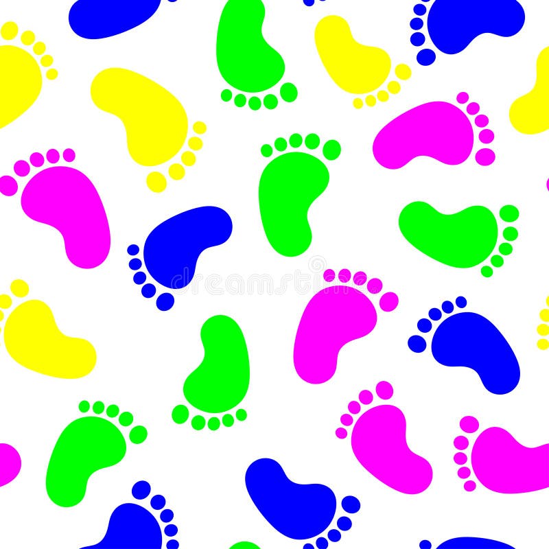 Seamless Pattern with Footprint. Vector Illustration Stock Vector ...
