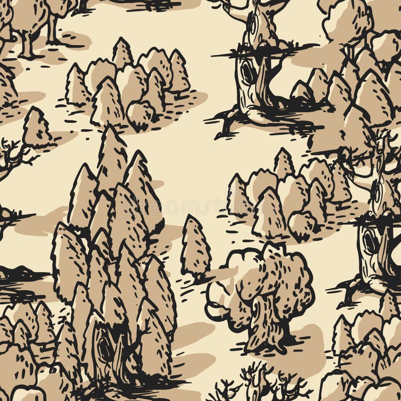 Seamless Pattern. Forest Top View. Park View from Above. Stock Vector ...