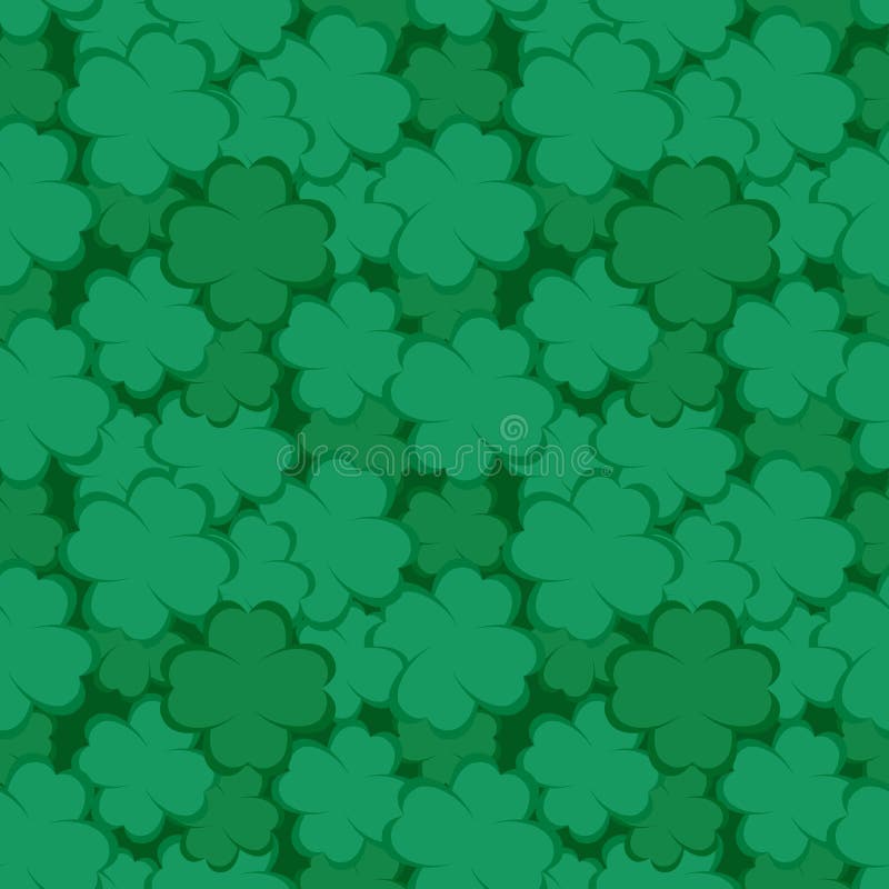 Seamless Pattern with Four-leaf Clover Stock Vector - Illustration of ...