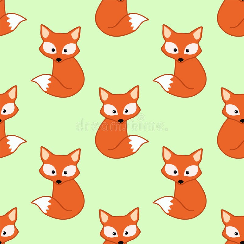 Wallpaper Fox. Vector Illustration Stock Vector - Illustration of ...