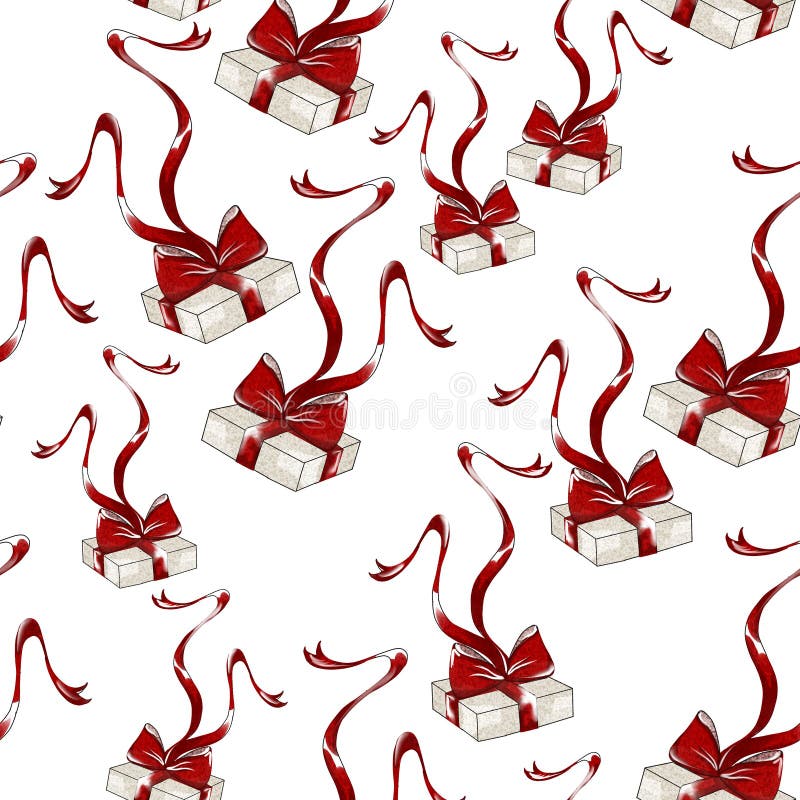 Seamless Pattern - Frame - Gift Boxes Stock Illustration - Illustration ...