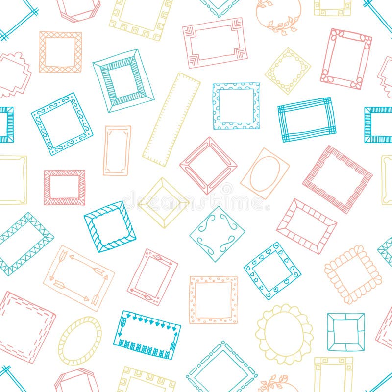 Seamless pattern frames stock vector. Illustration of design - 60925637