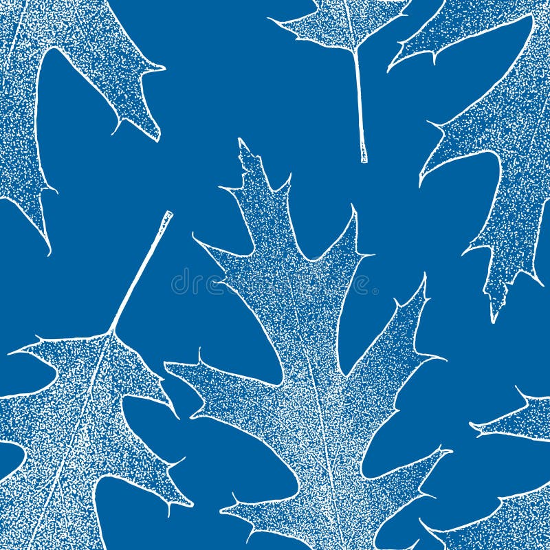 Seamless Pattern of Frozen Leaves of Sycamore Stock Vector ...
