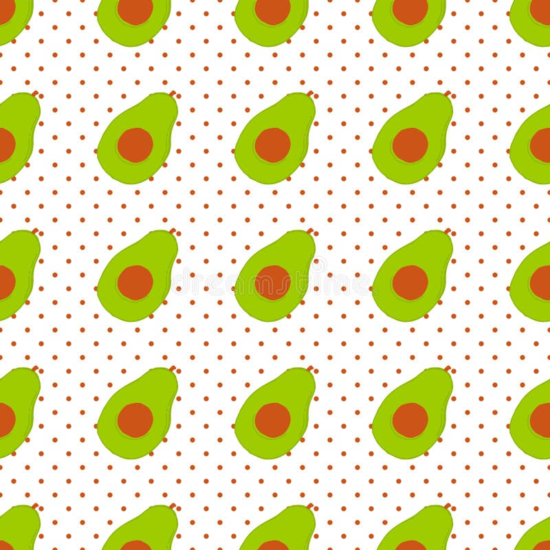 Seamless Pattern Fruit Avocado Market. Design Farm Natural Vitamin ...