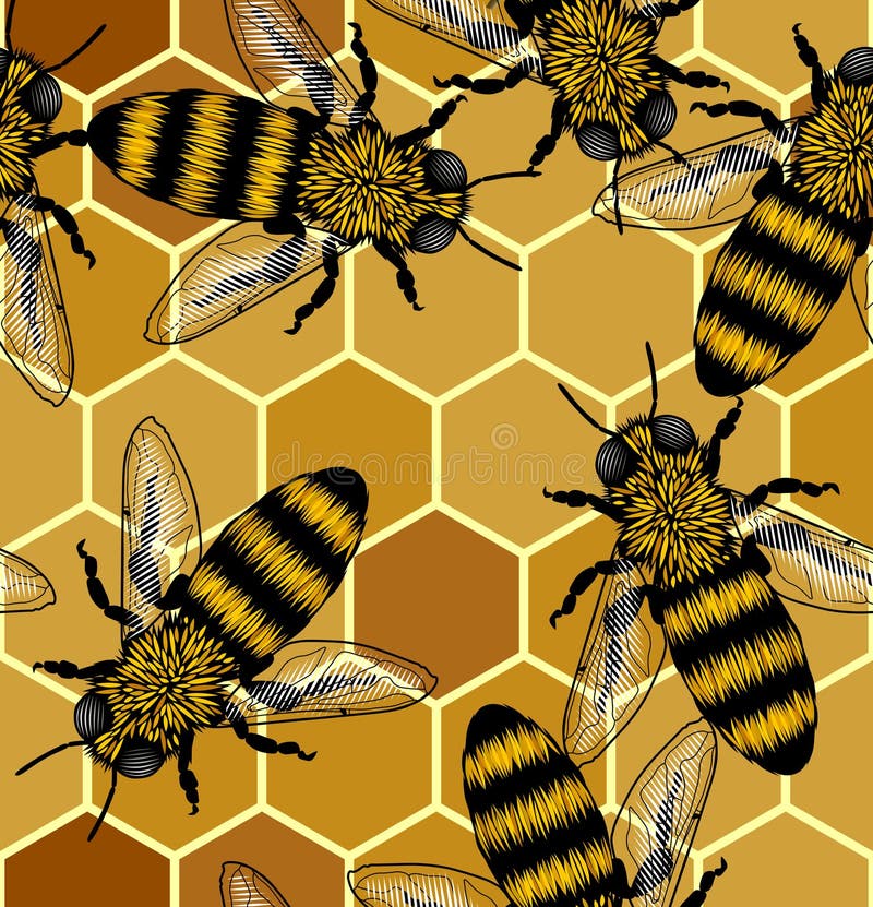 Color Honeycomb Seamless Pattern Stock Vector - Illustration of space ...