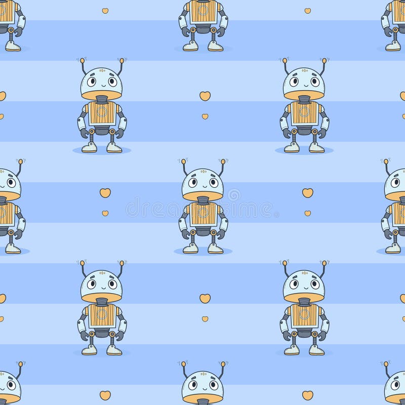 Kids Seamless Robot Stock Illustrations – 796 Kids Seamless Robot Stock ...