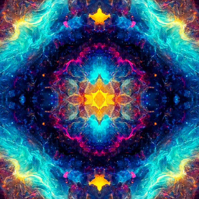 Seamless Pattern of Galaxy Nebula Space for Background Stock ...