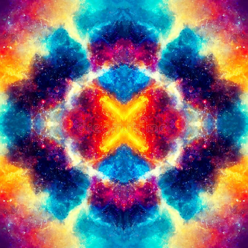 Seamless Pattern of Galaxy Nebula Space for Background Stock ...