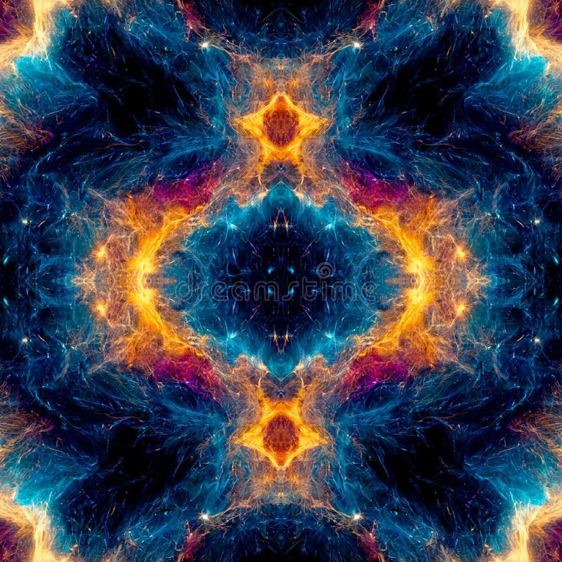 Seamless Pattern of Galaxy Nebula Space for Background Stock Photo ...